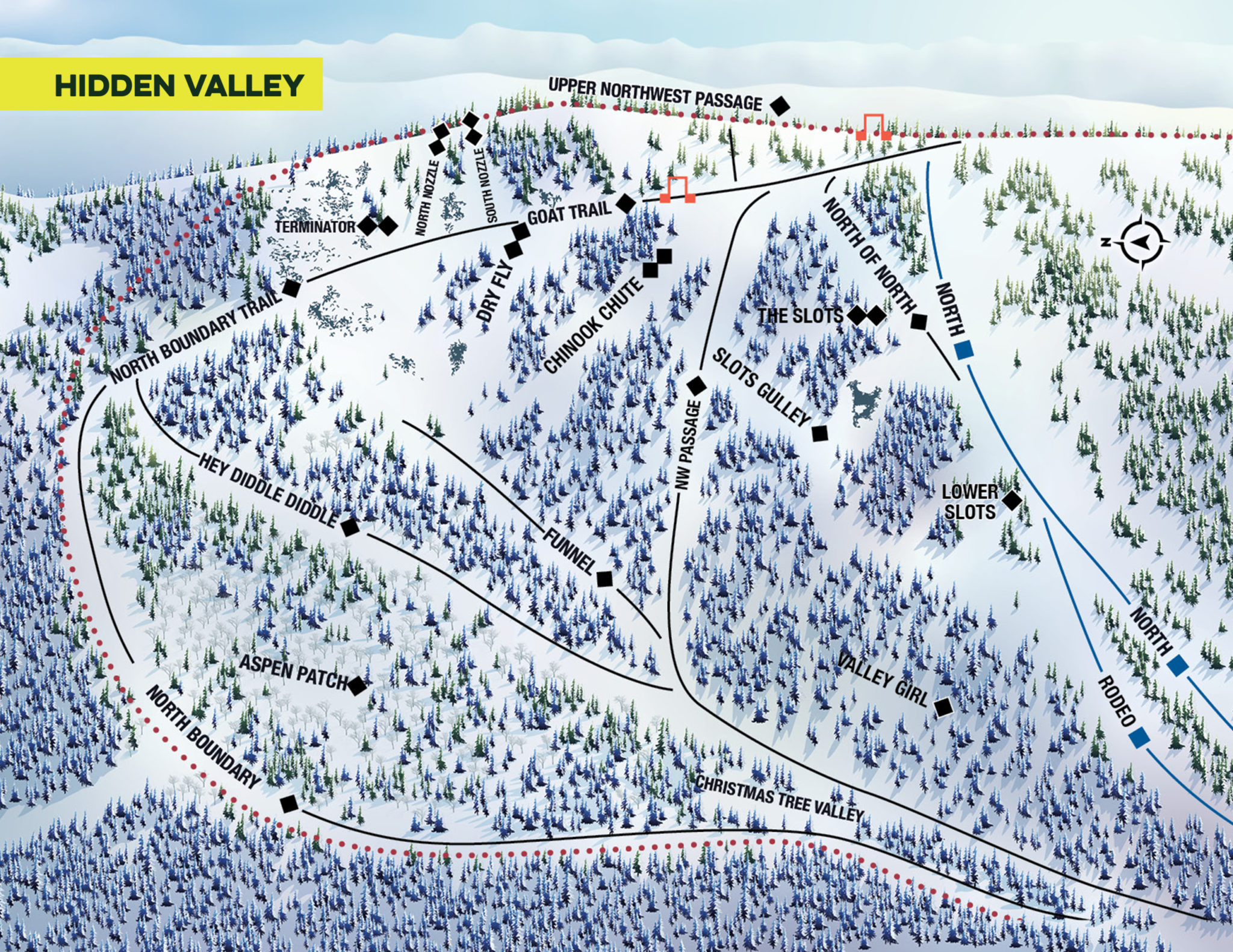 Frontside Trail Map - Brundage Mountain Resort